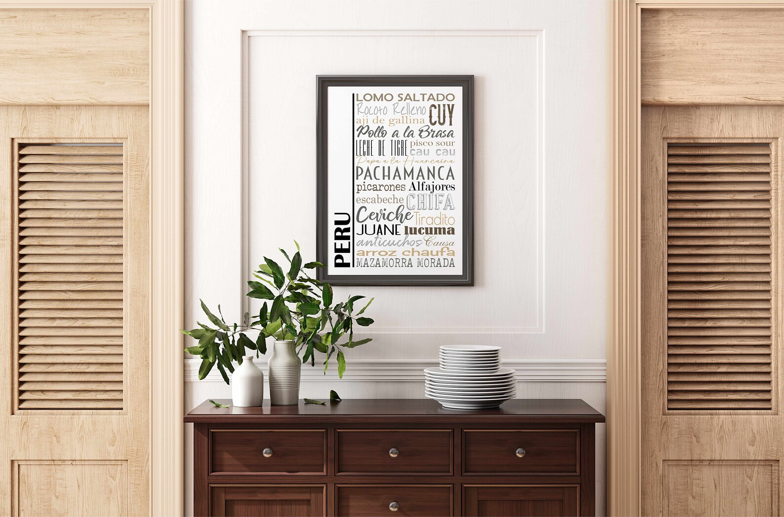 Peru Food Sign Printable Wall Art Traditional Peruvian Dishes Food List ...