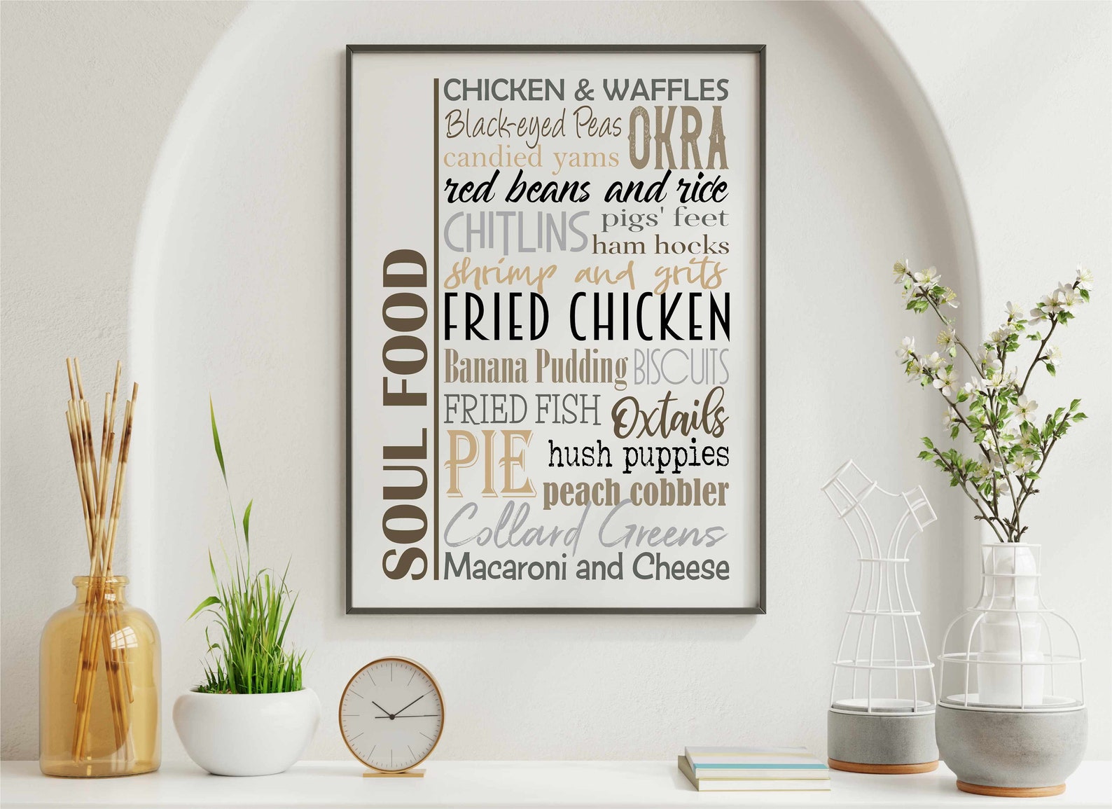 Soul Food Sign Printable Wall Art | Traditional Southern Soul Food ...