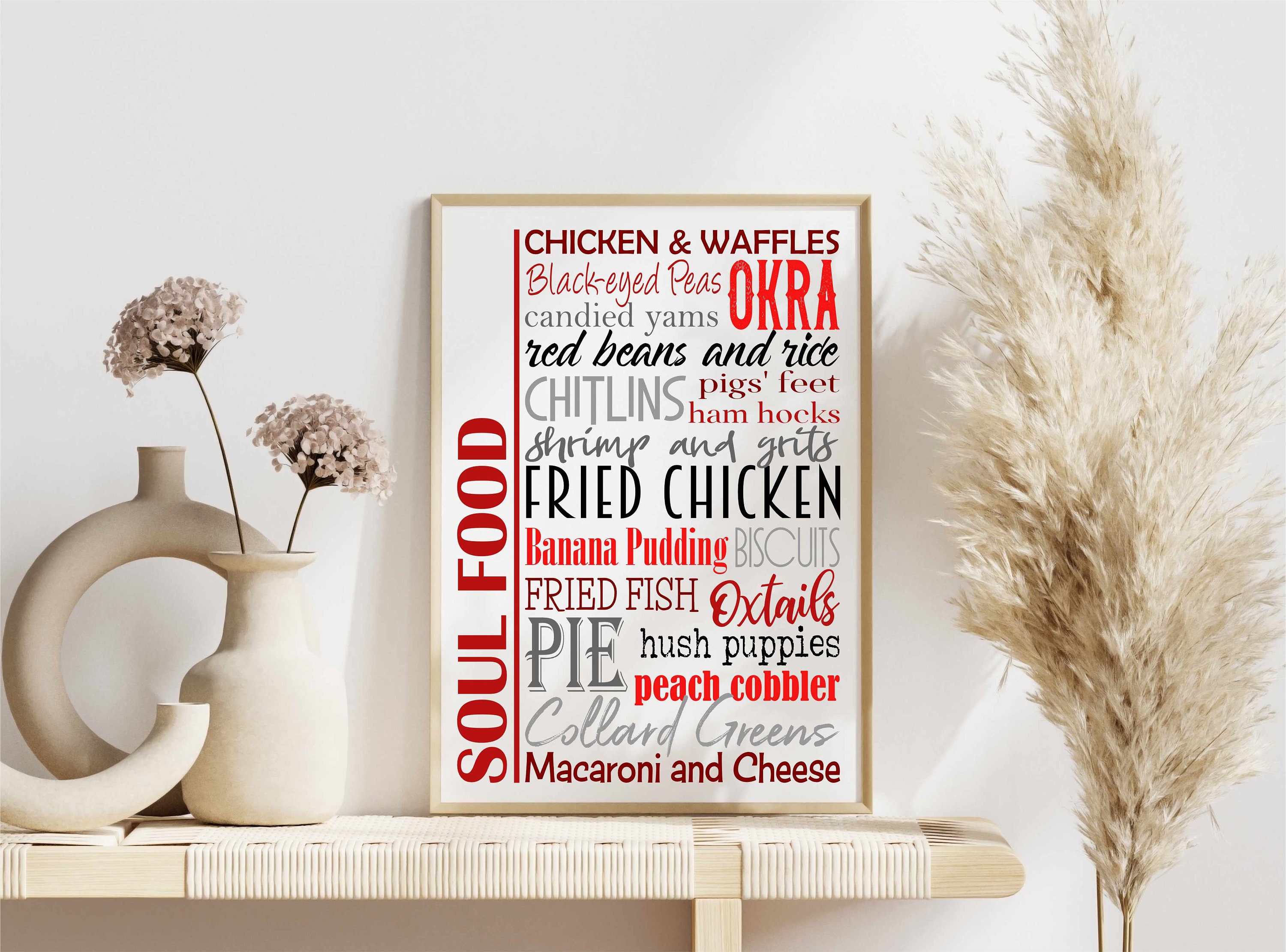 Soul Food Sign Printable Wall Art Traditional Southern Soul - Etsy