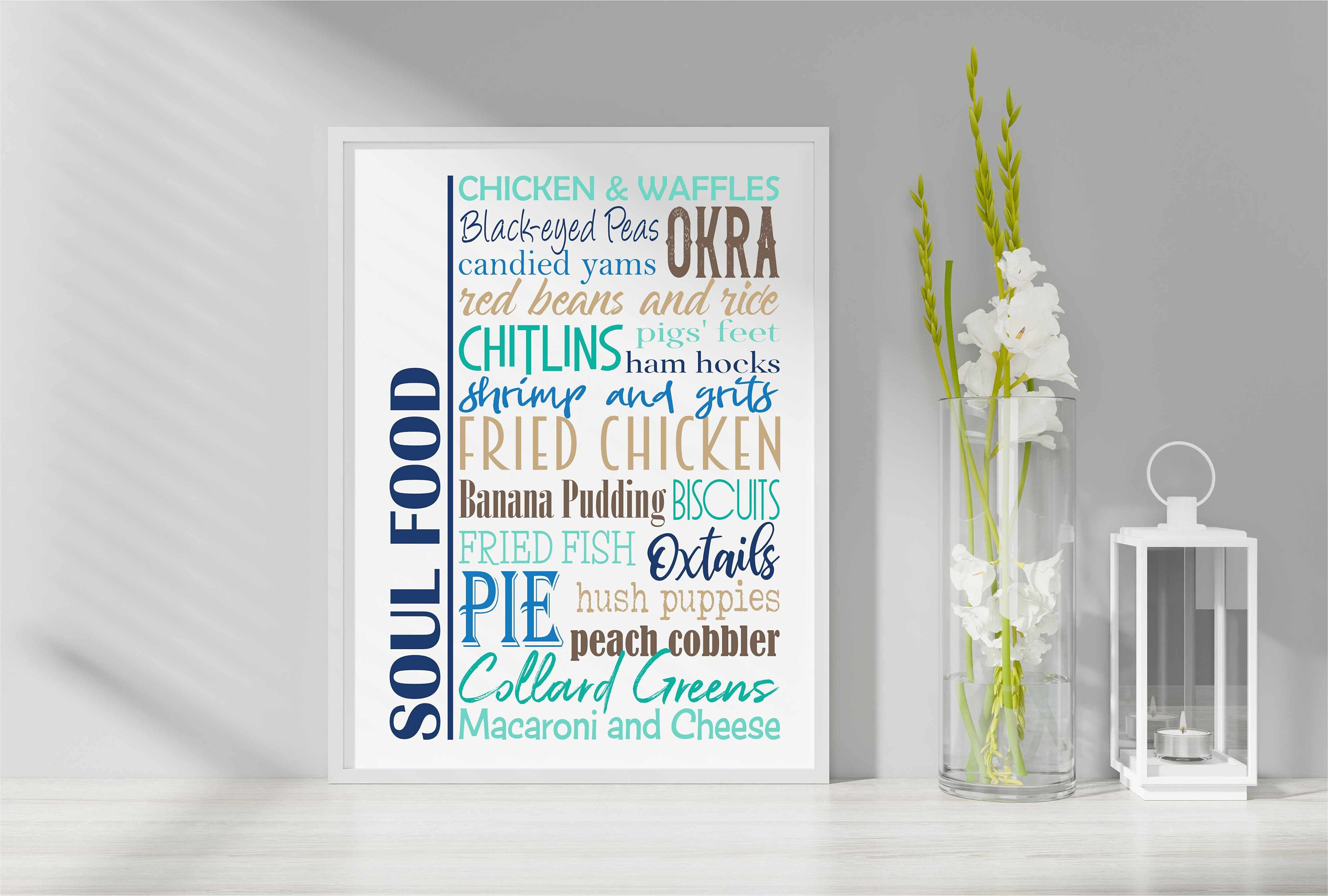 Soul Food Sign Printable Wall Art Traditional Southern Soul - Etsy
