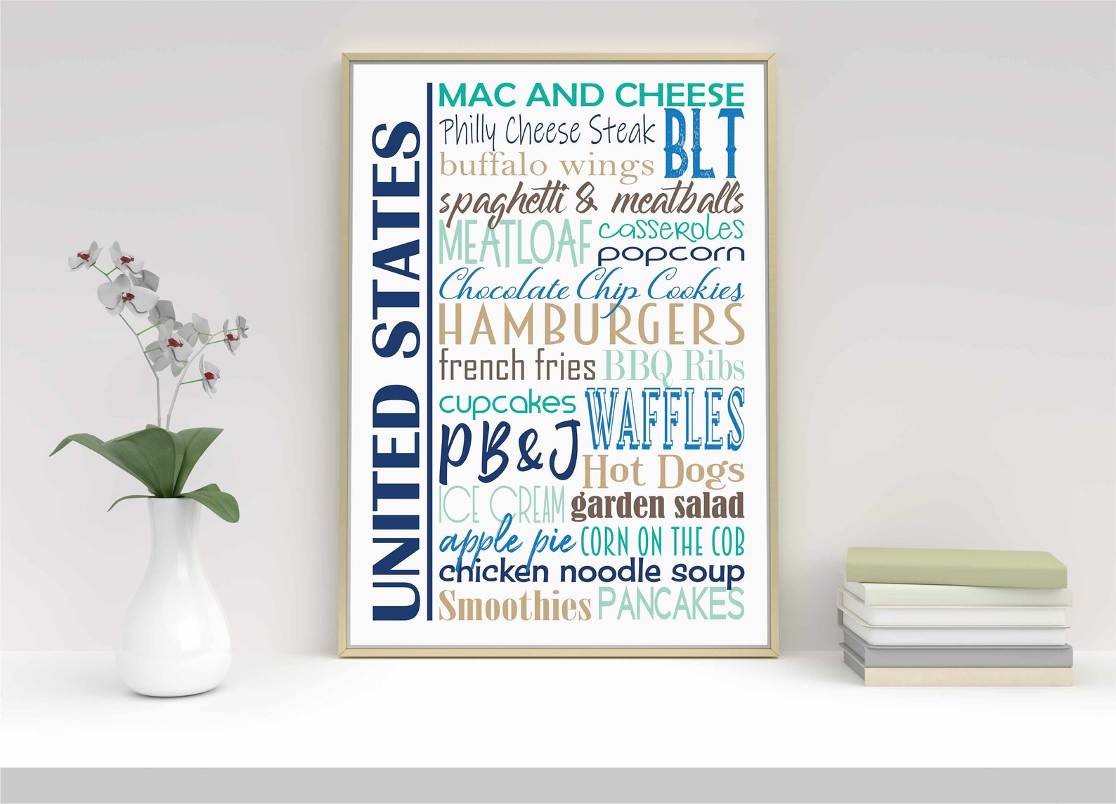 United States Food Sign Printable Wall Art Traditional - Etsy