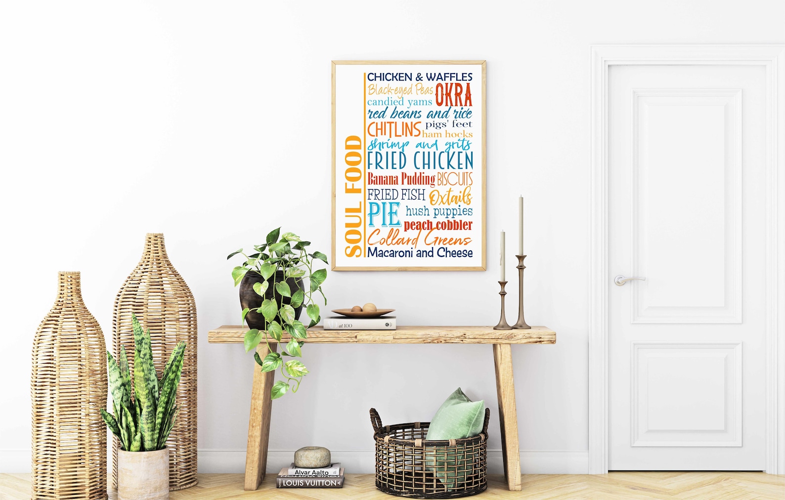 Soul Food Sign Printable Wall Art Traditional Southern Soul Food Dishes ...