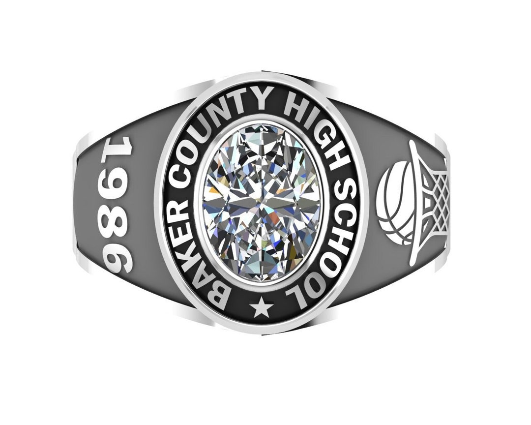 Personalized Class Rings, Senior Class Ring, Silver Graduation Ring ...