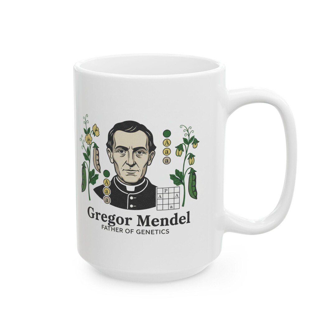 Gregor Mendel Father of Genetics Mug | Ceramic Science Coffee Tea Cup ...