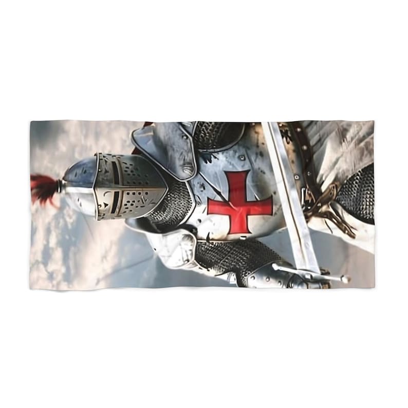 Medieval Knight Templar Beach Towel – Crusader Design, Summer Fun - Etsy