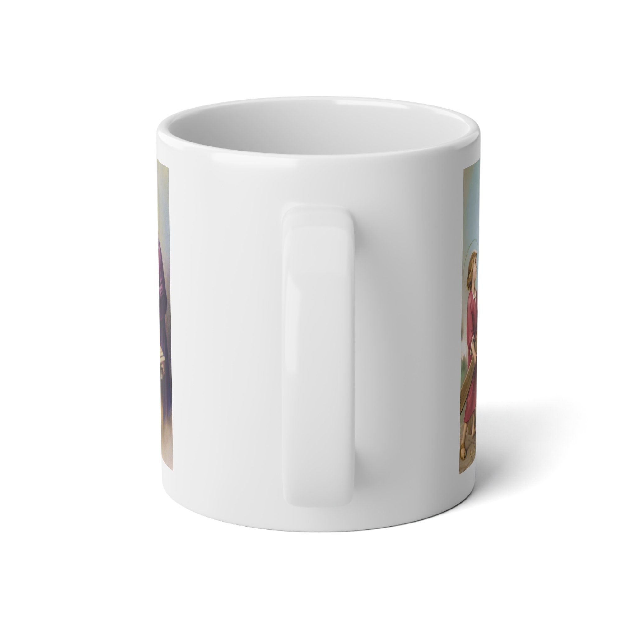 St. Joseph and Jesus Antique Holy Card Jumbo Mug 20oz - Catholic ...
