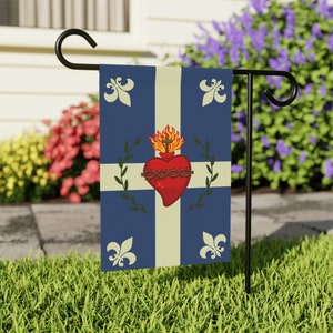 Jesus Sacred Heart Flag Catholic Christian Home and Garden Banner ...