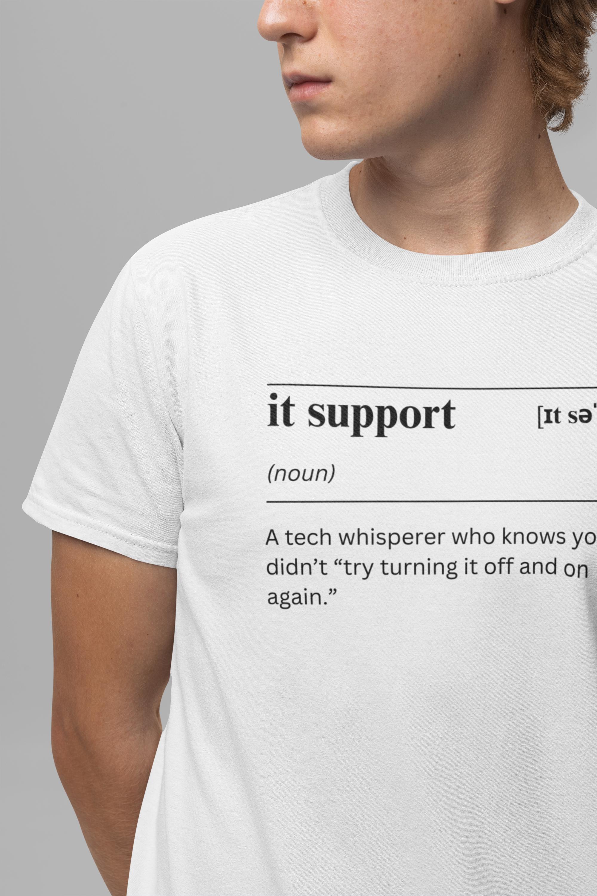 Funny IT Support Tee - Gildan Cotton Shirt for Tech Support - Ideal ...