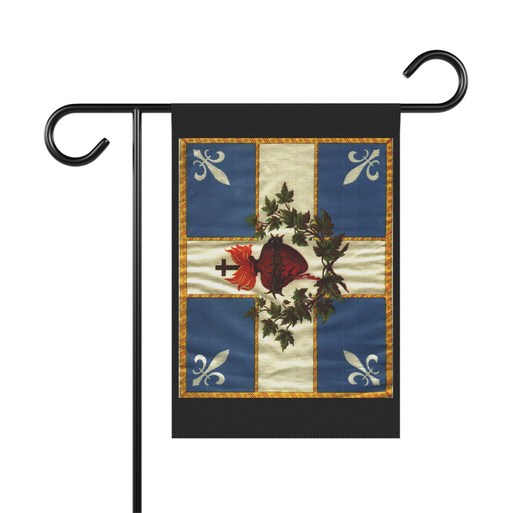 Jesus Sacred Heart Flag Catholic Christian Home and Garden Banner Show ...