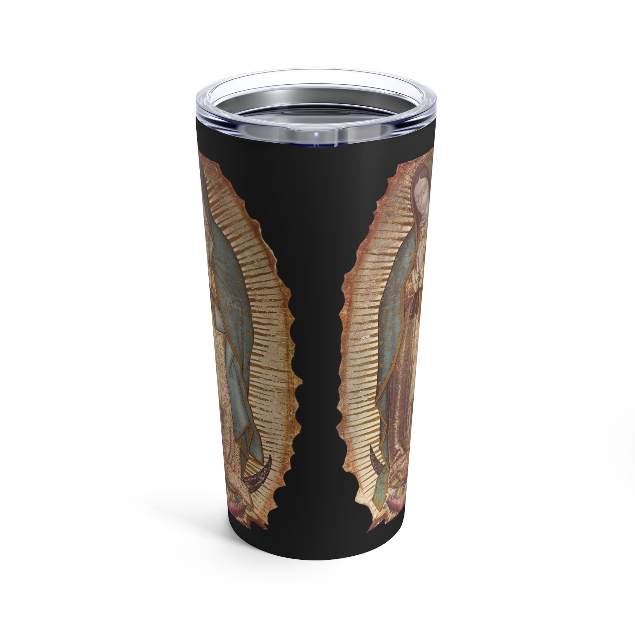 Our Lady of Guadalupe Catholic Antique Holy Card Drink Tumbler 20oz ...