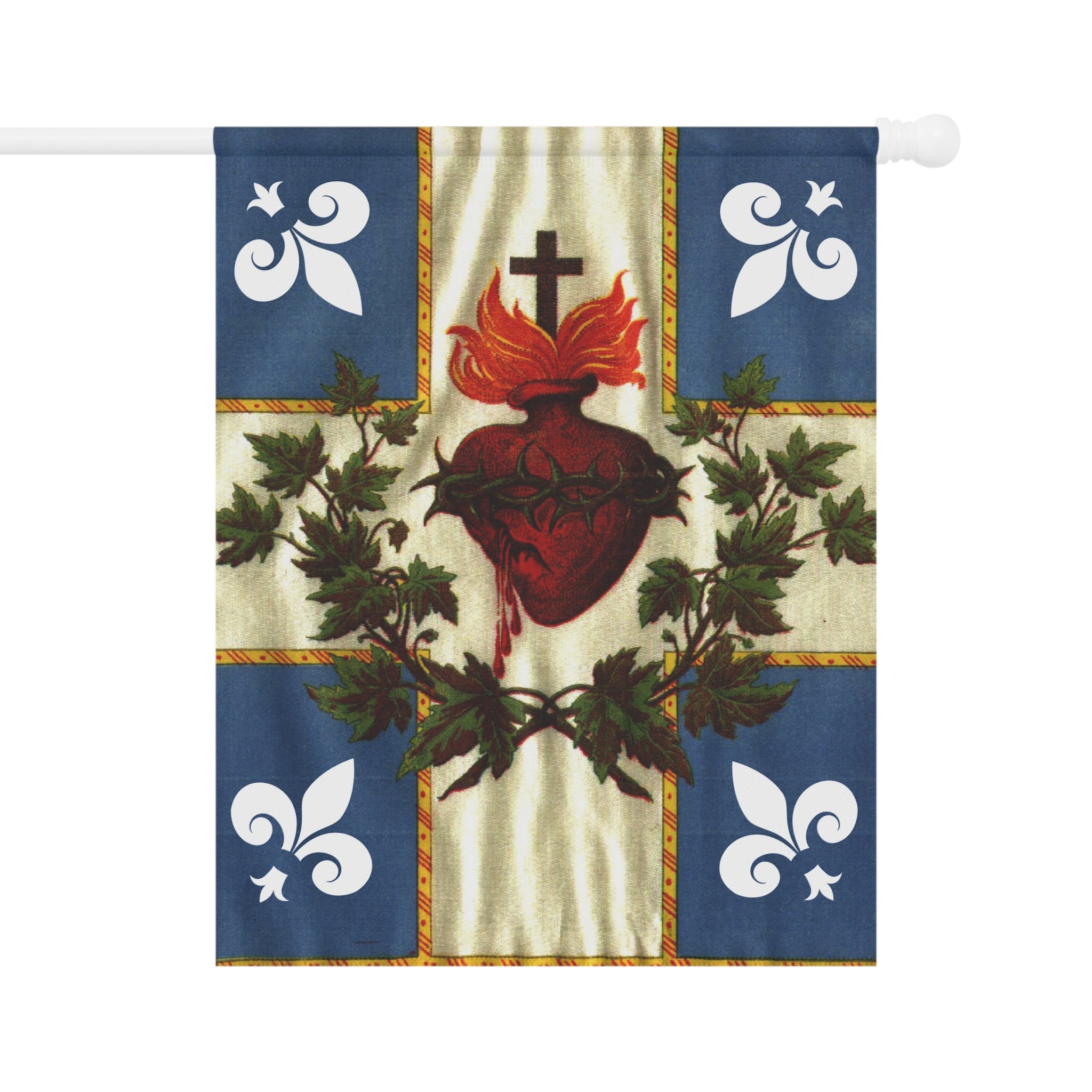 Jesus Sacred Heart Flag Catholic Christian Home and Garden Banner Show ...