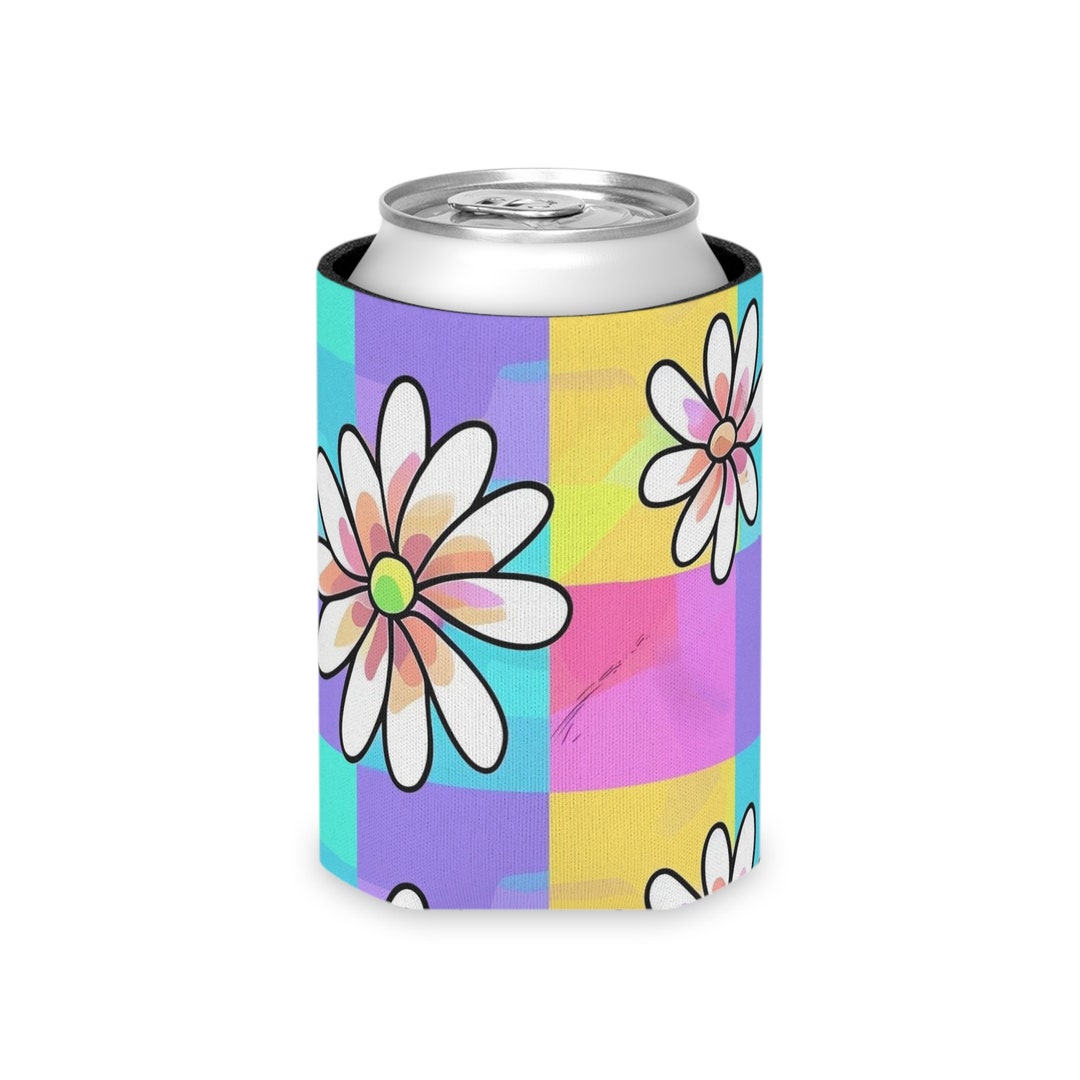 Can Cooler Coozie - Retro Pastel Colors Plaid Cool - Dad Mom Boss ...