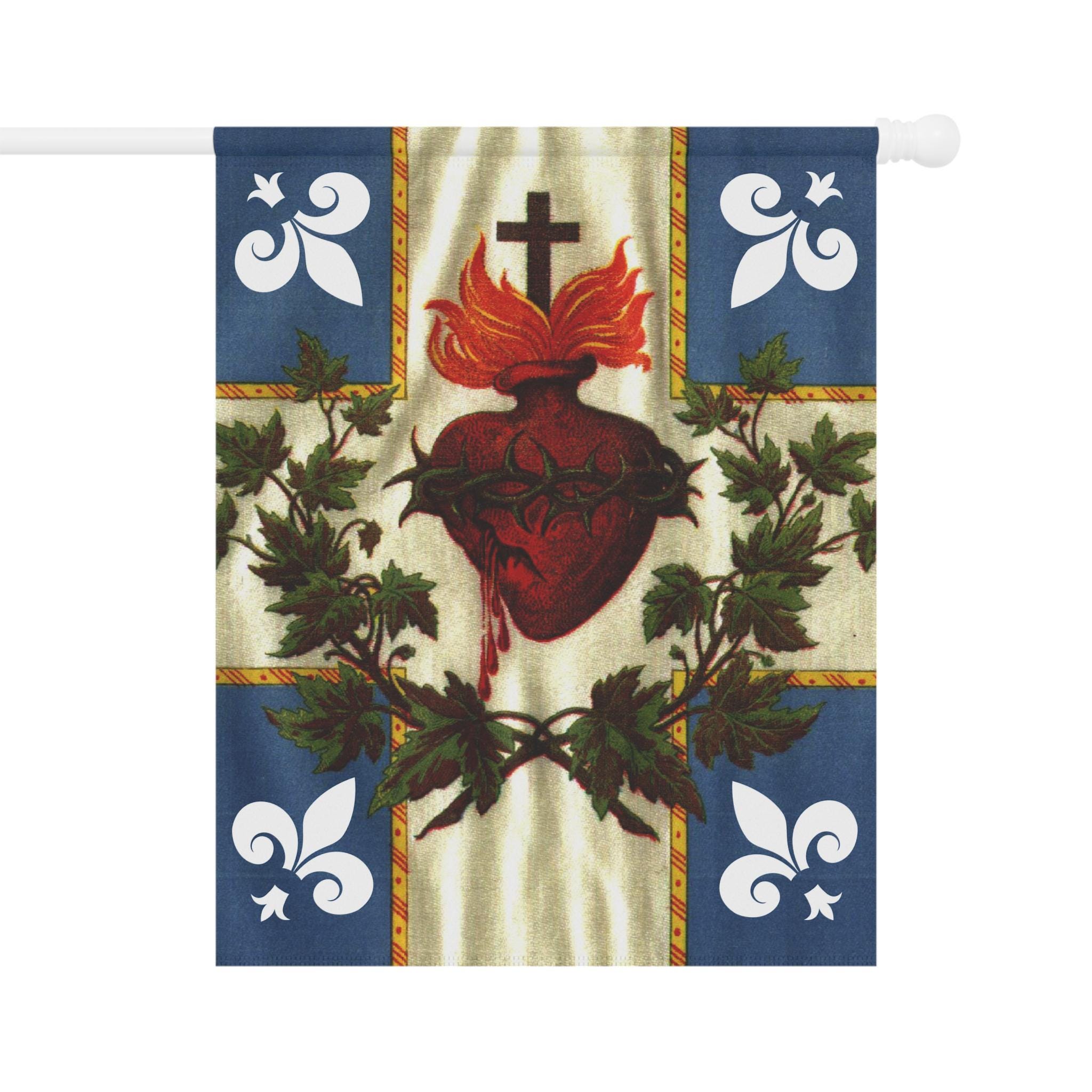 Jesus Sacred Heart Flag Catholic Christian Home and Garden Banner ...
