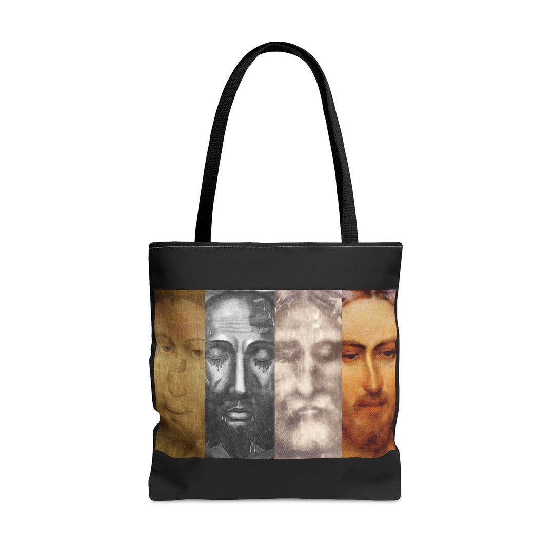 Holy Face of Jesus Tote Bag, Many Faces, Antique Holy Card Bag, Jesus ...