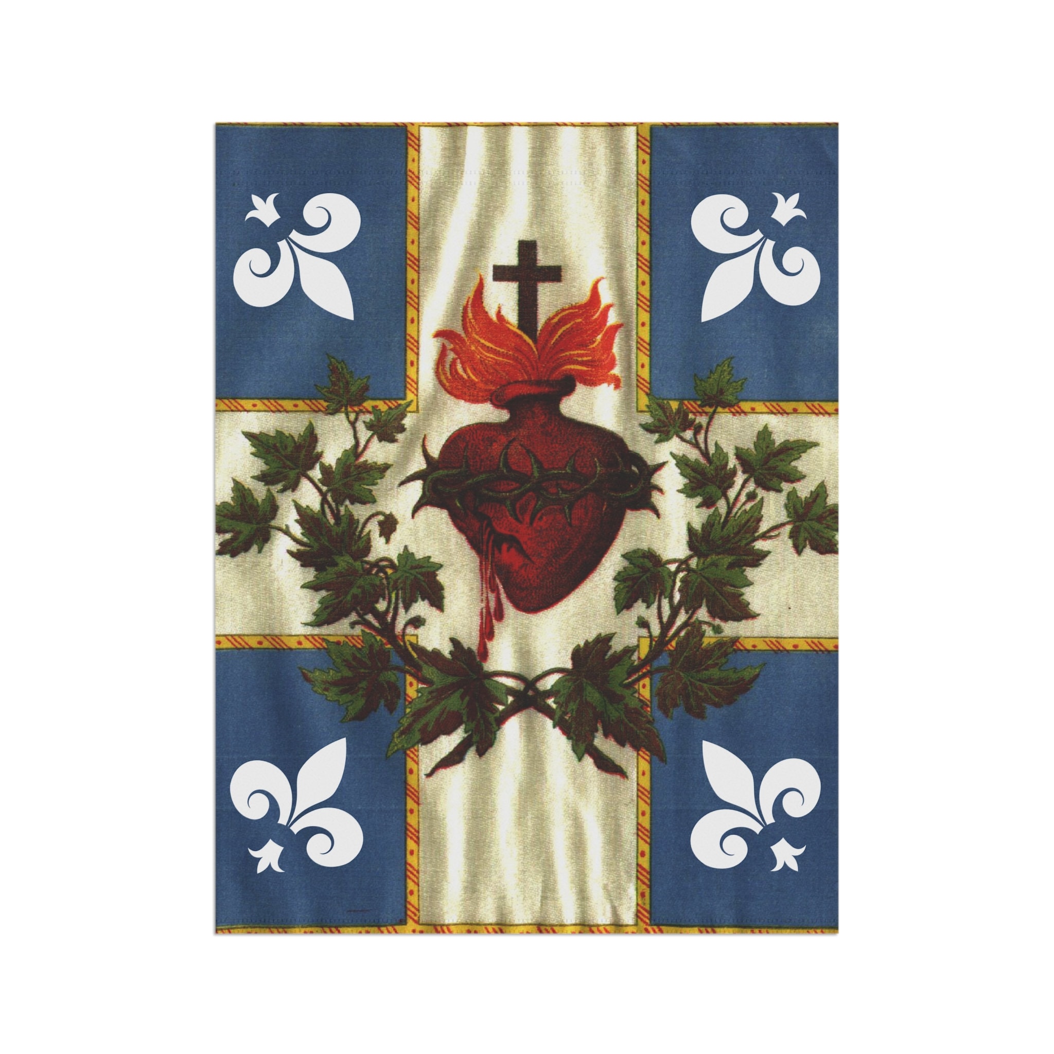 Jesus Sacred Heart Flag Catholic Christian Home and Garden Banner Show ...