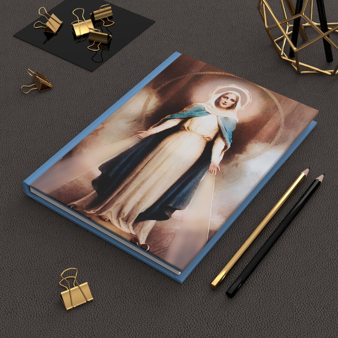 Hardcover Journal, Art Deco Our Lady Lined Pages Inside, Catholic ...