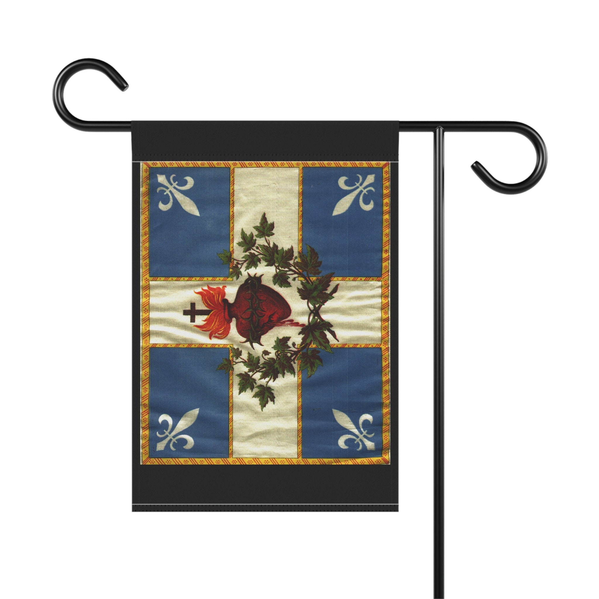 Jesus Sacred Heart Flag Catholic Christian Home and Garden Banner Show ...