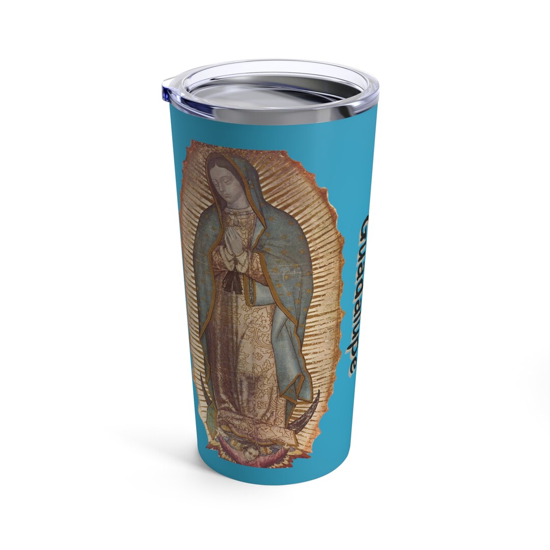 Our Lady of Guadalupe Catholic Antique Holy Card Drink Tumbler 20oz ...
