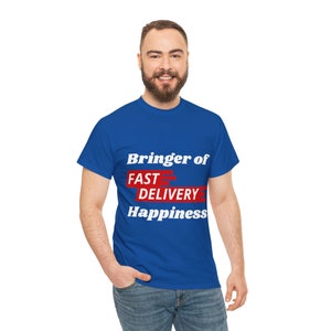 Bringer of Happiness / Food Delivery T-shirt, Unisex Heavy Cotton Tee ...