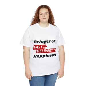 Bringer of Happiness / Food Delivery T-shirt, Unisex Heavy Cotton Tee ...