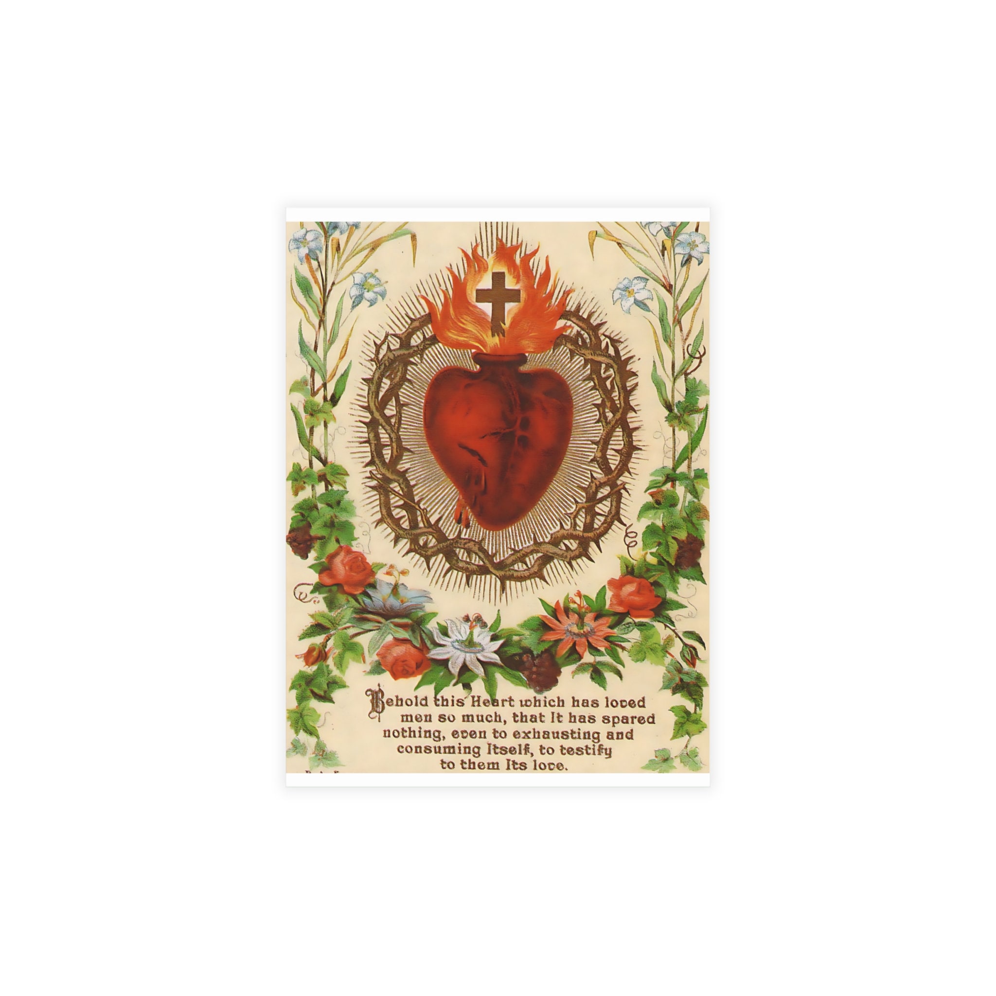 Sacred Heart of Jesus Postcard Bundles (envelopes Included) - Catholic ...