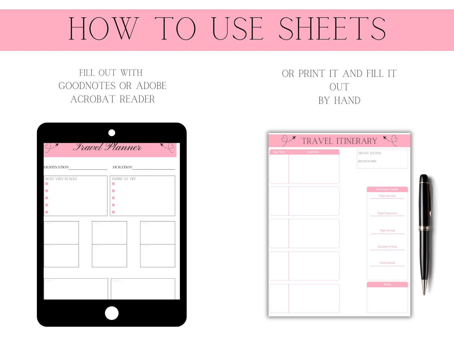 Pink Travel Guide | Travel Checklist | Travel Planner | Travel ...