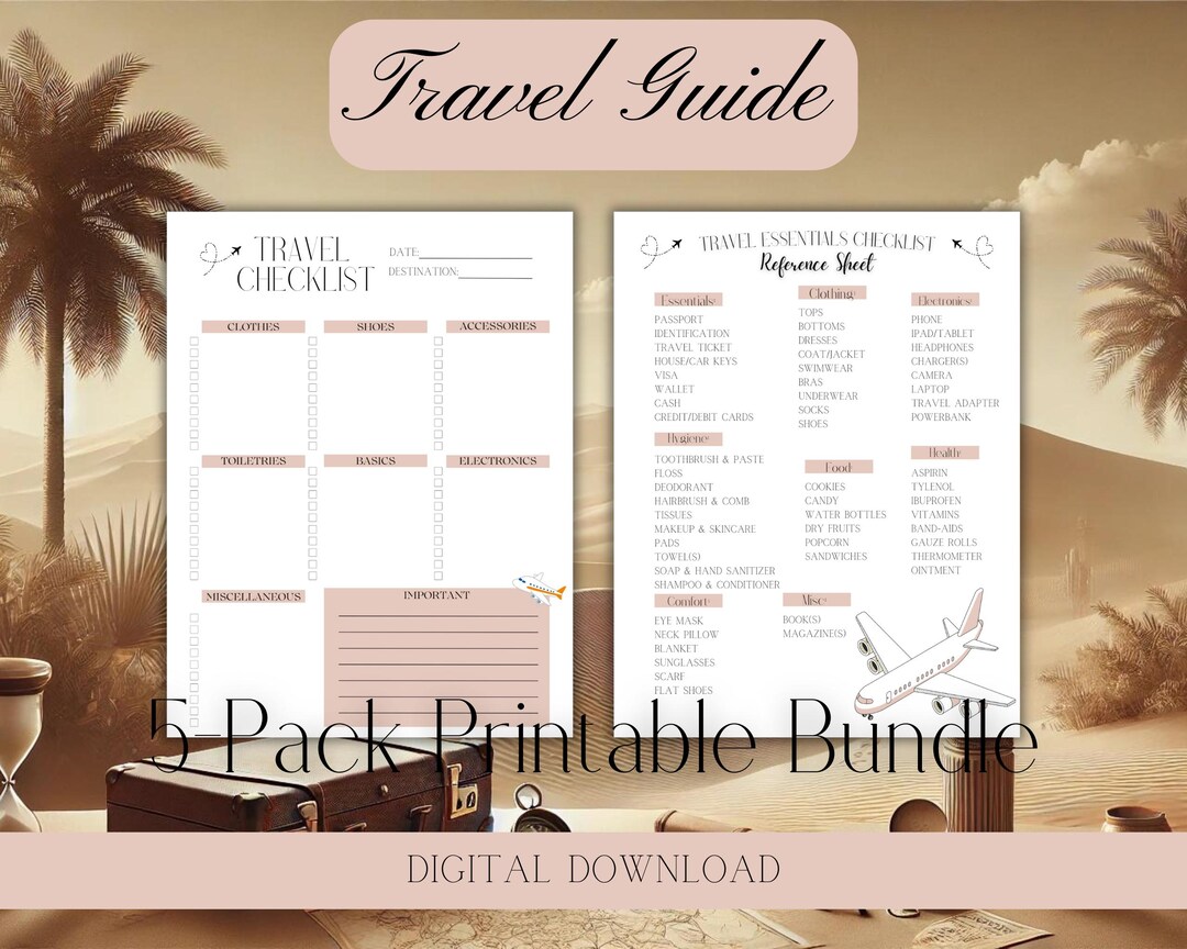 Brown Travel Guide | Travel Checklist | Travel Planner | Travel ...
