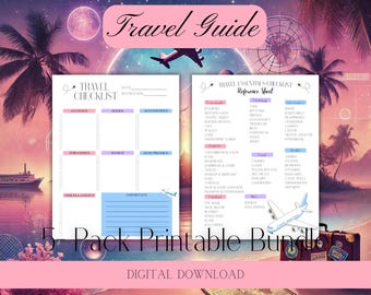 Pink Travel Guide Travel Checklist Travel Planner Travel Itinerary ...