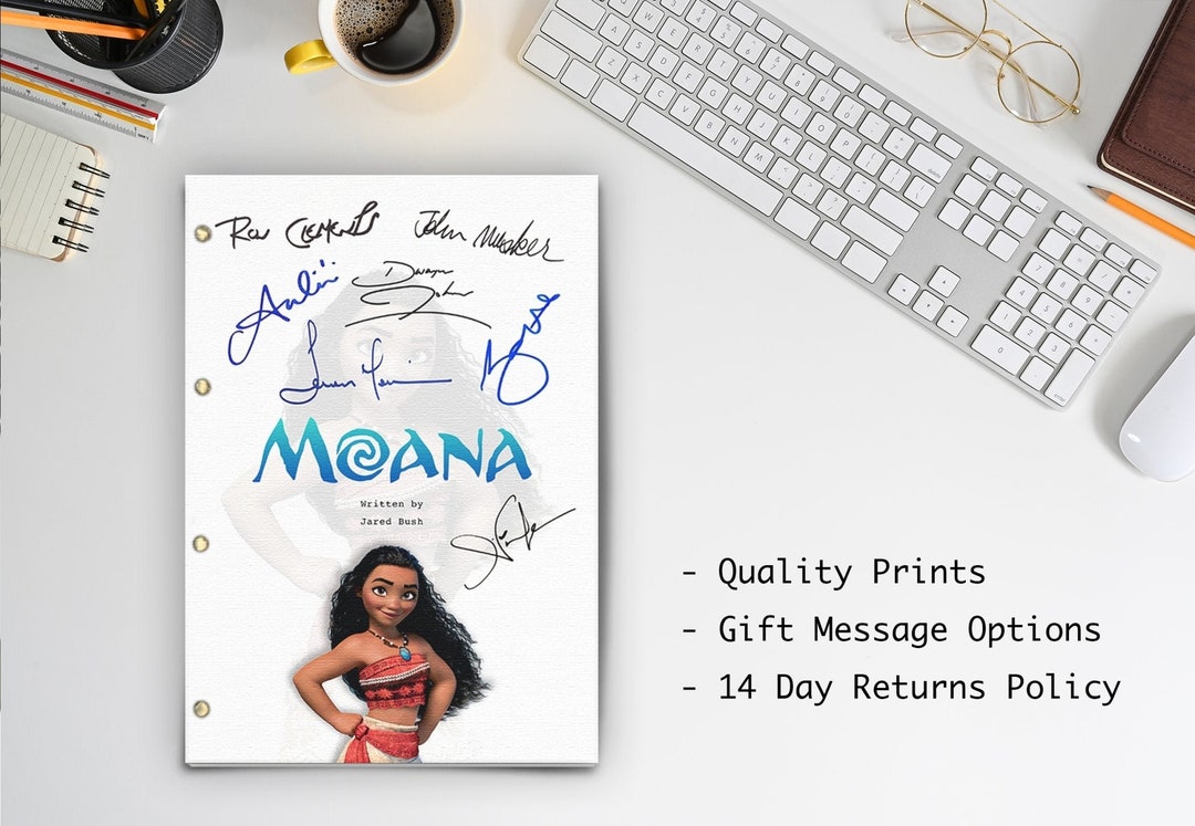 Moana Script Screenplay of Disney Film Signed reprints - Etsy UK