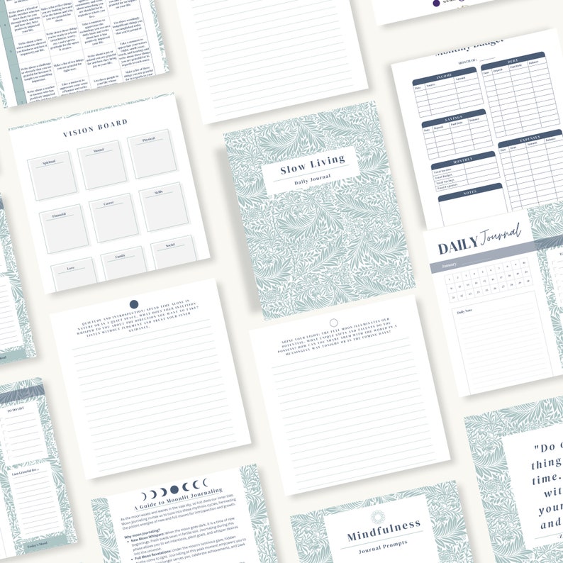 Slow Living Journal, Printable Digital Download, Simple Living ...