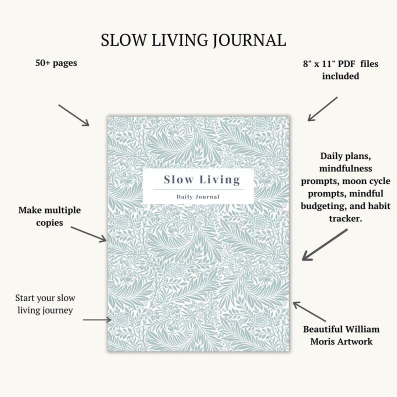 Slow Living Journal, Printable Digital Download, Simple Living ...