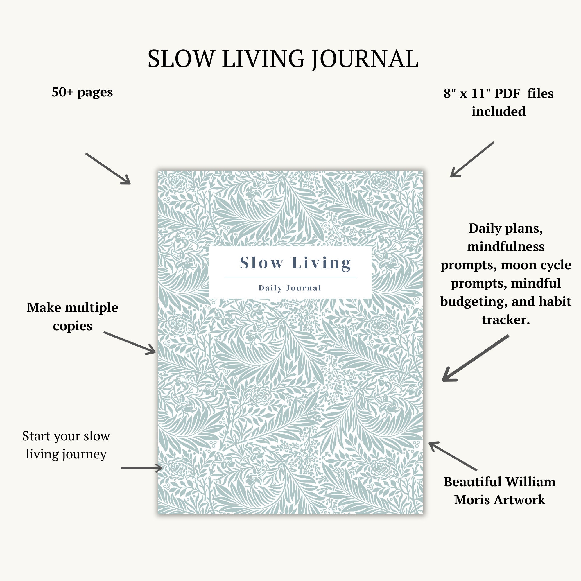 Slow Living Journal, Printable Digital Download, Simple Living ...