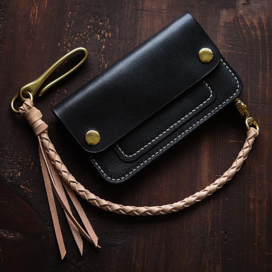 Handmade Trucker Wallet / Biker Wallet With Wallet Chain. Leather ...