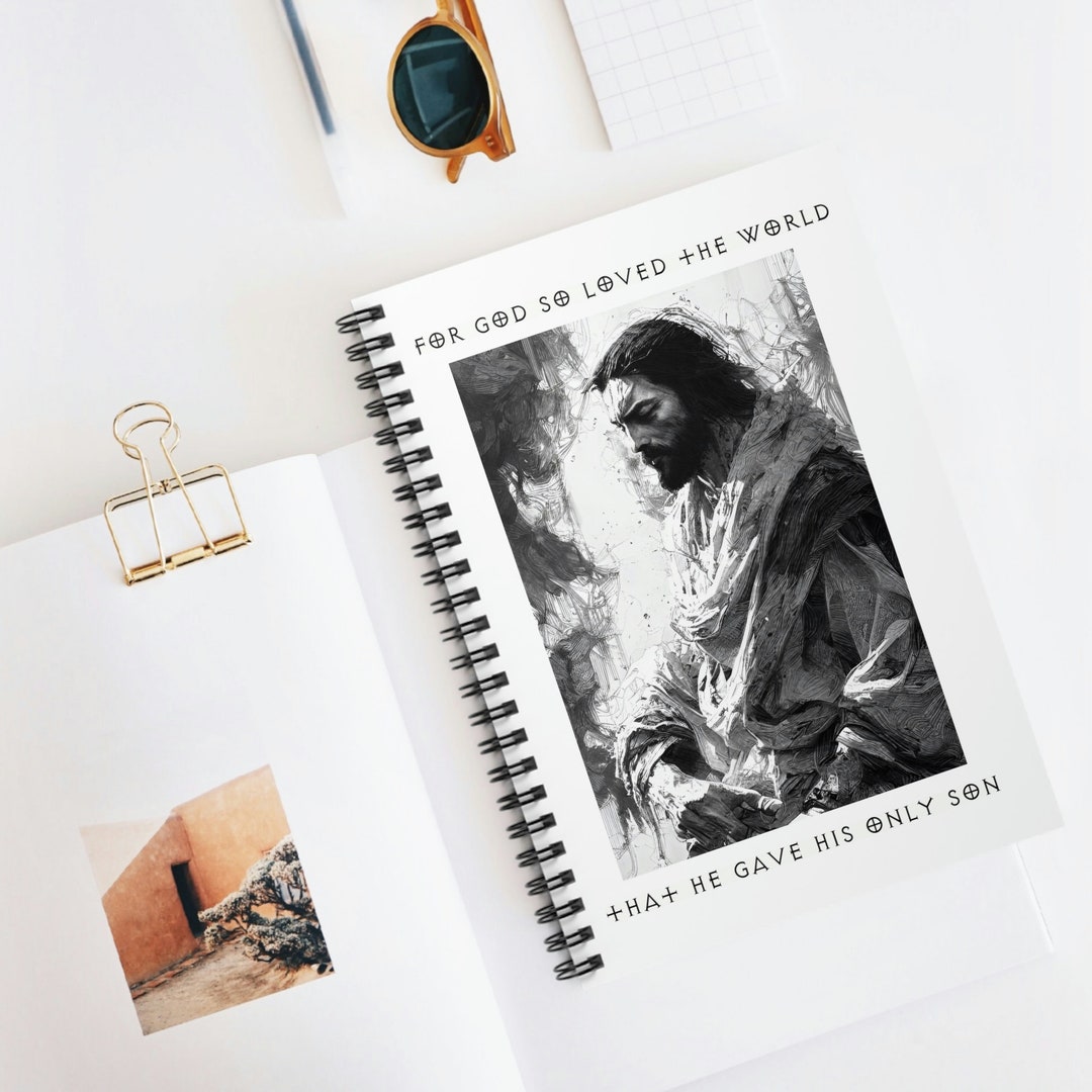 Jesus Christ Notebook, Spiral, Lined. - Etsy