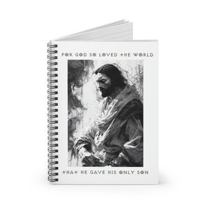 Jesus Christ Notebook, Spiral, Lined. - Etsy