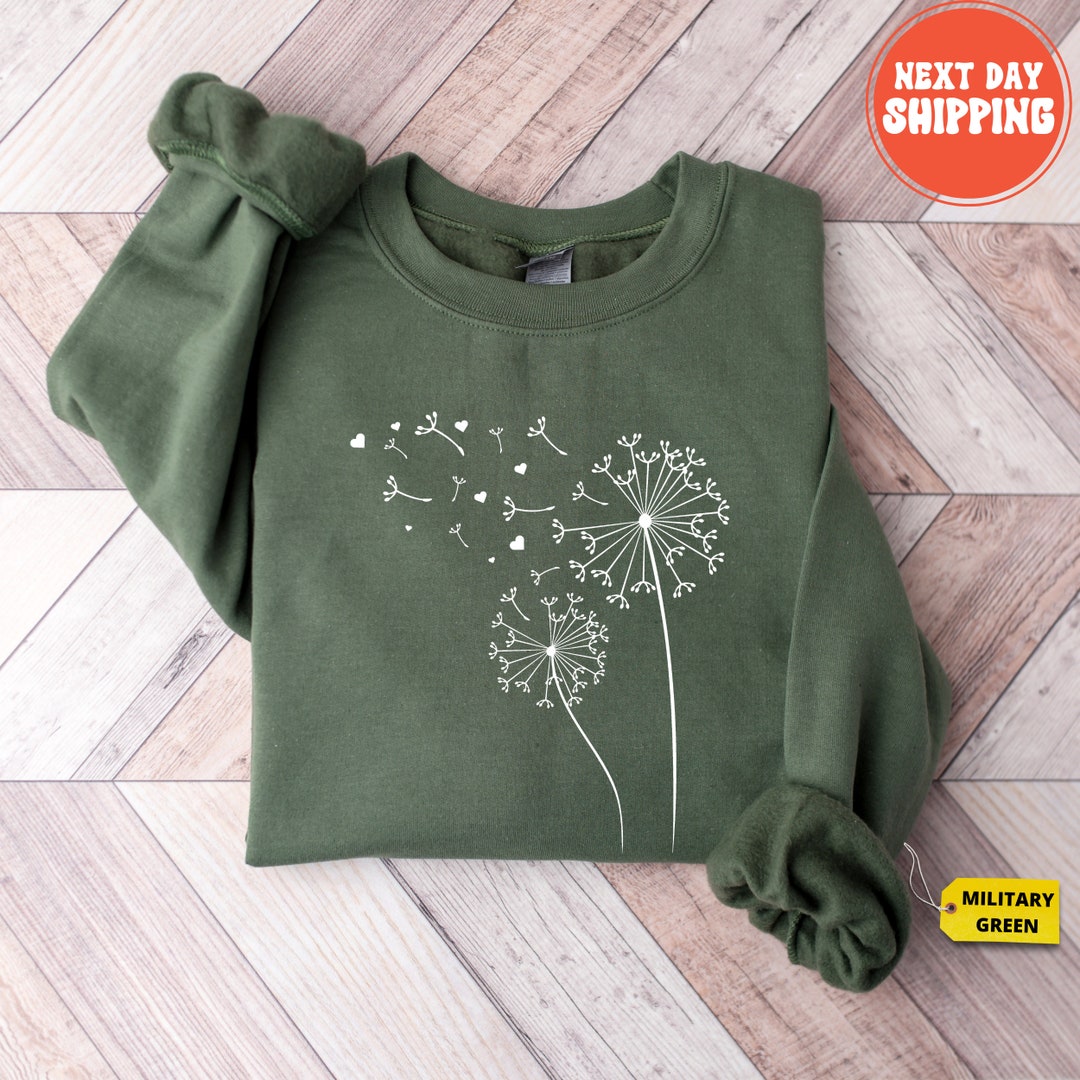 Dandelion Sweatshirt, Inspirational Sweater, Windflower, Meditation ...