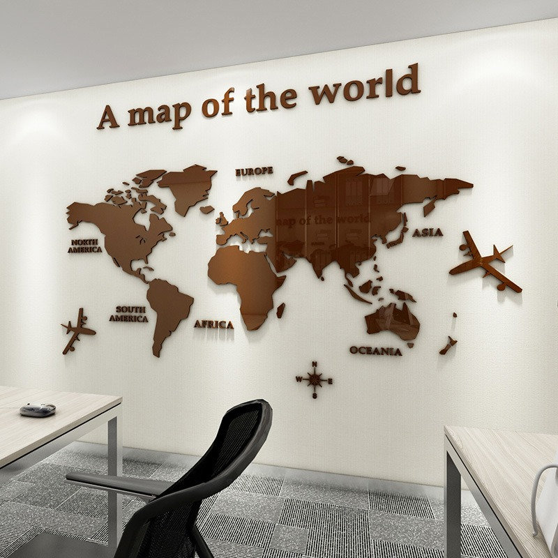World Map , 3D Map , Anniversary Gift , Mother's Day , Wall Art , Home ...
