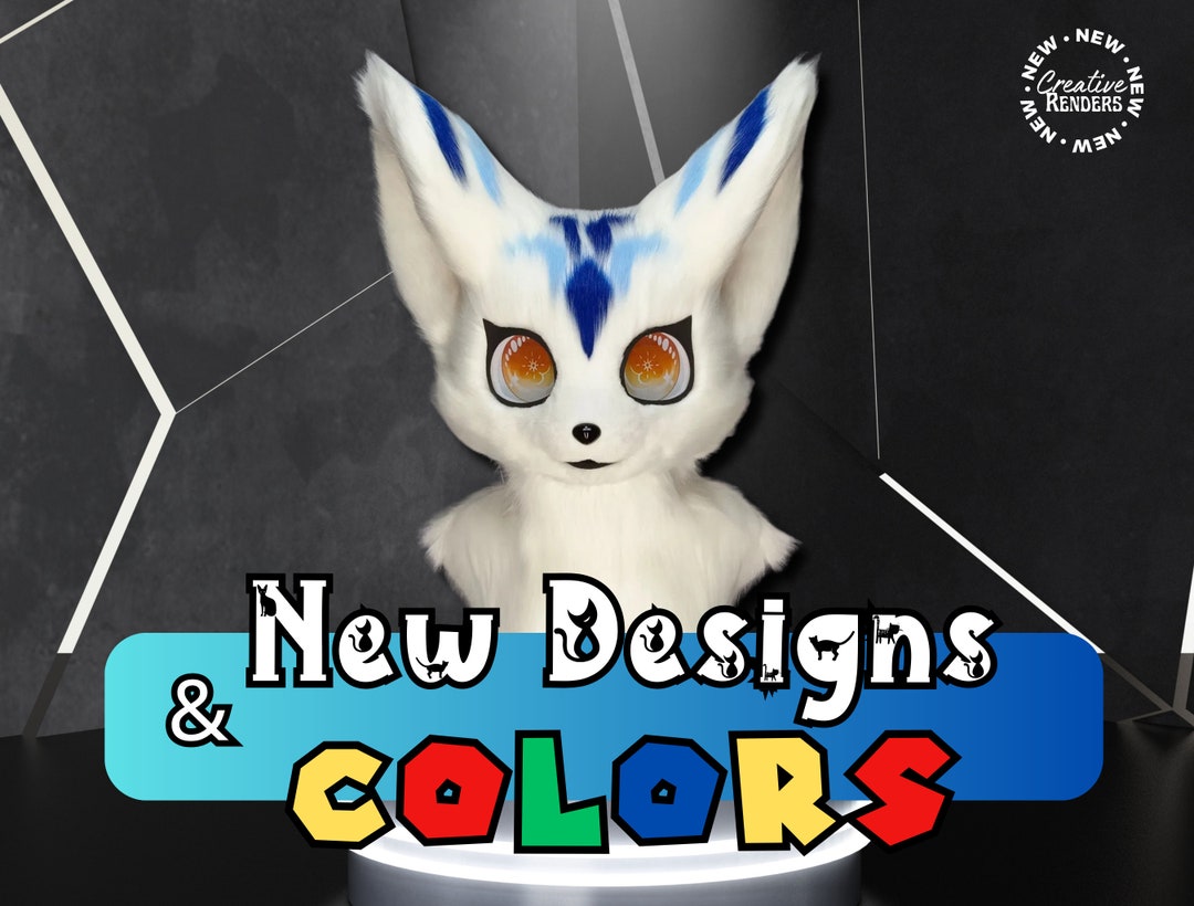 Fursuit Head Kemono, Full Color Personalized, Fursona, Fursuit Maker ...