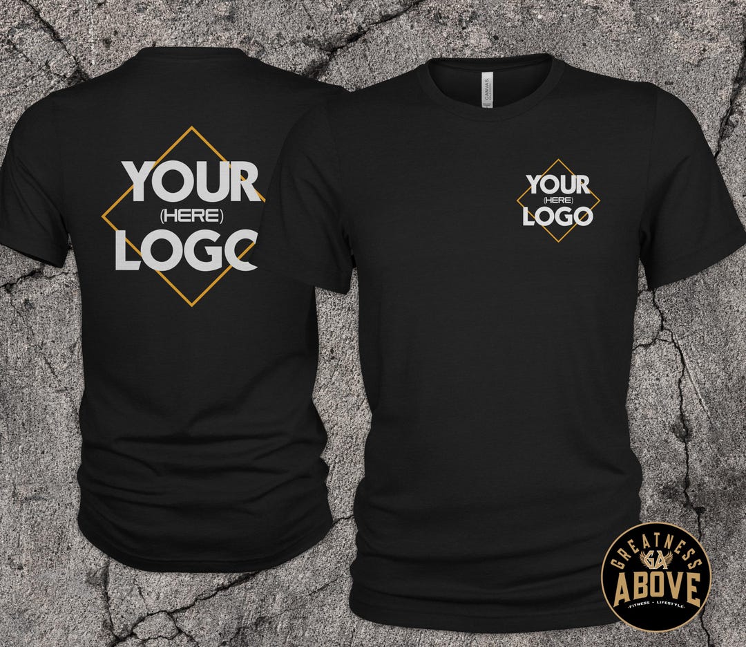 Custom Logo T-shirt: Front & Back Printing, Personalized Design - Etsy