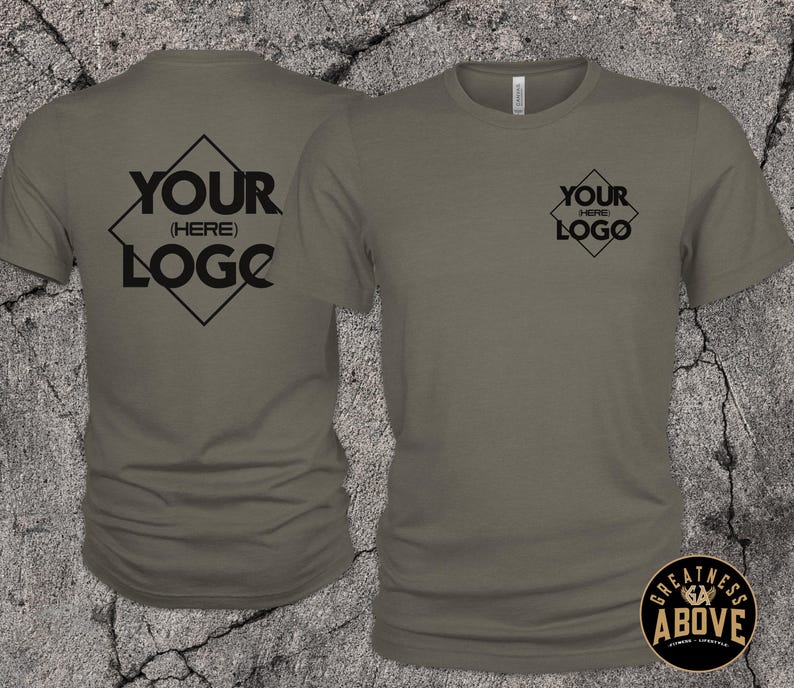 Custom Logo T-shirt: Front & Back Printing, Personalized Design - Etsy ...