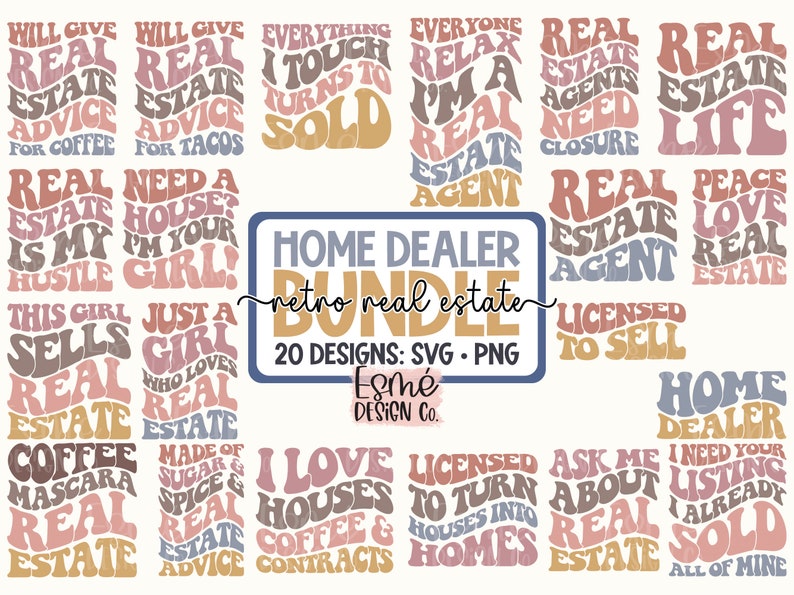 Retro Real Estate SVG Bundle, Real Estate Shirt SVG, Real Estate Agent ...