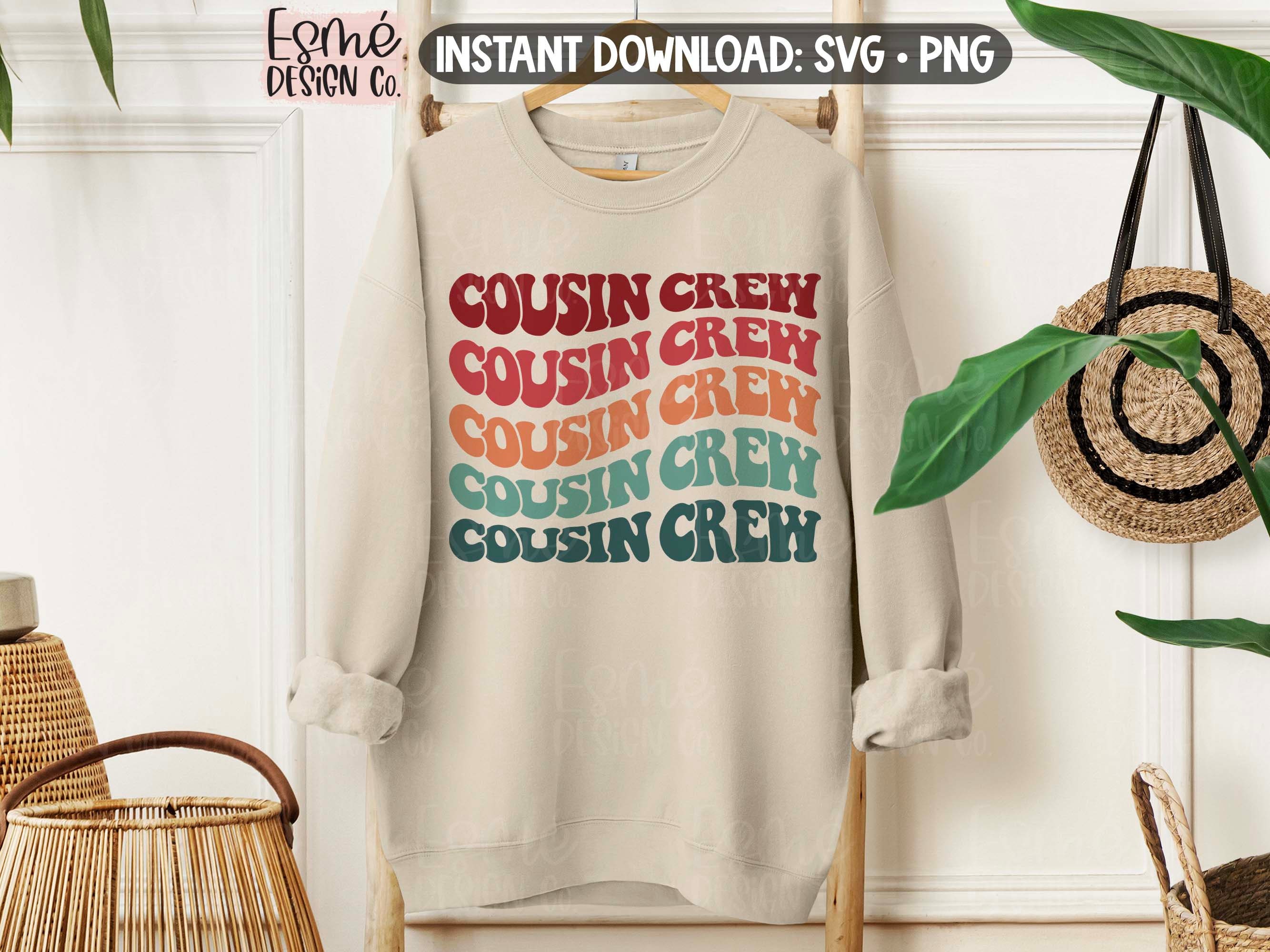 Cousin Crew SVG, Retro Cousins Shirt SVG, Commercial Use, Digital Cut ...