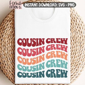 Cousin Crew SVG, Retro Cousins Shirt SVG, Commercial Use, Digital Cut ...