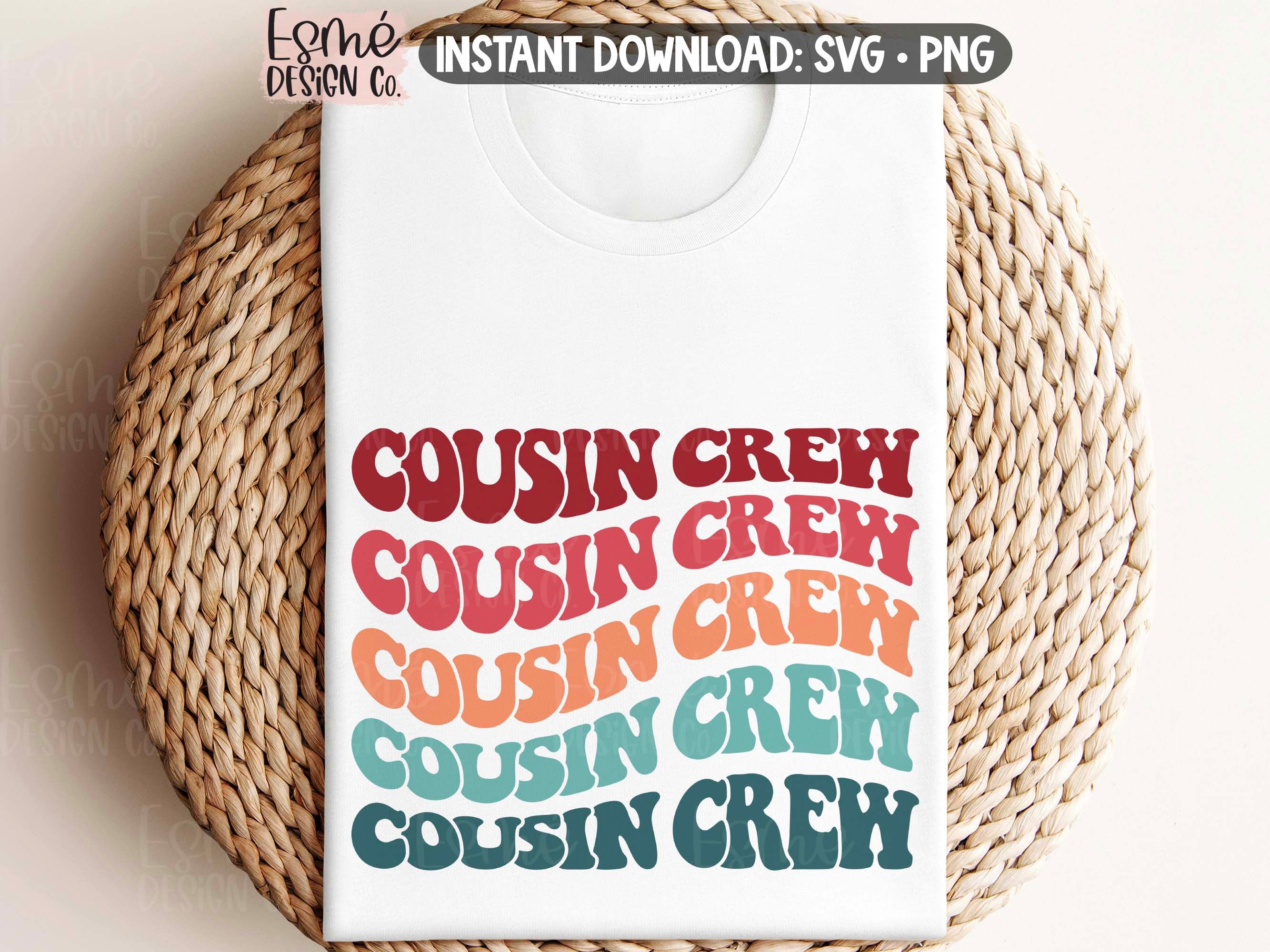 Cousin Crew SVG, Retro Cousins Shirt SVG, Commercial Use, Digital Cut ...