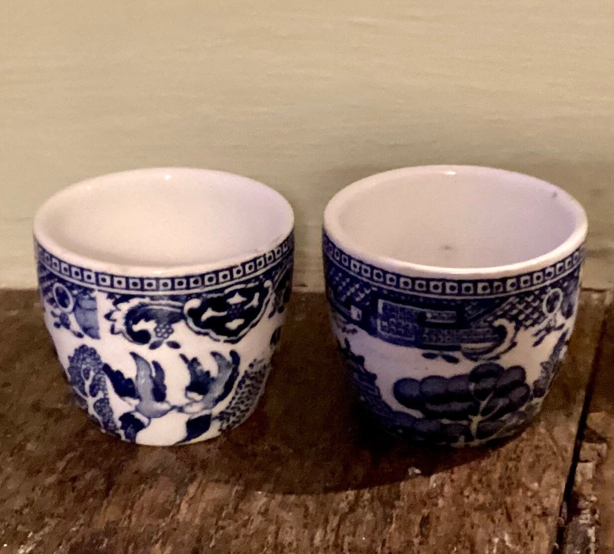 Rare Alfred Meakin Willow Pattern Egg Cups - Etsy UK