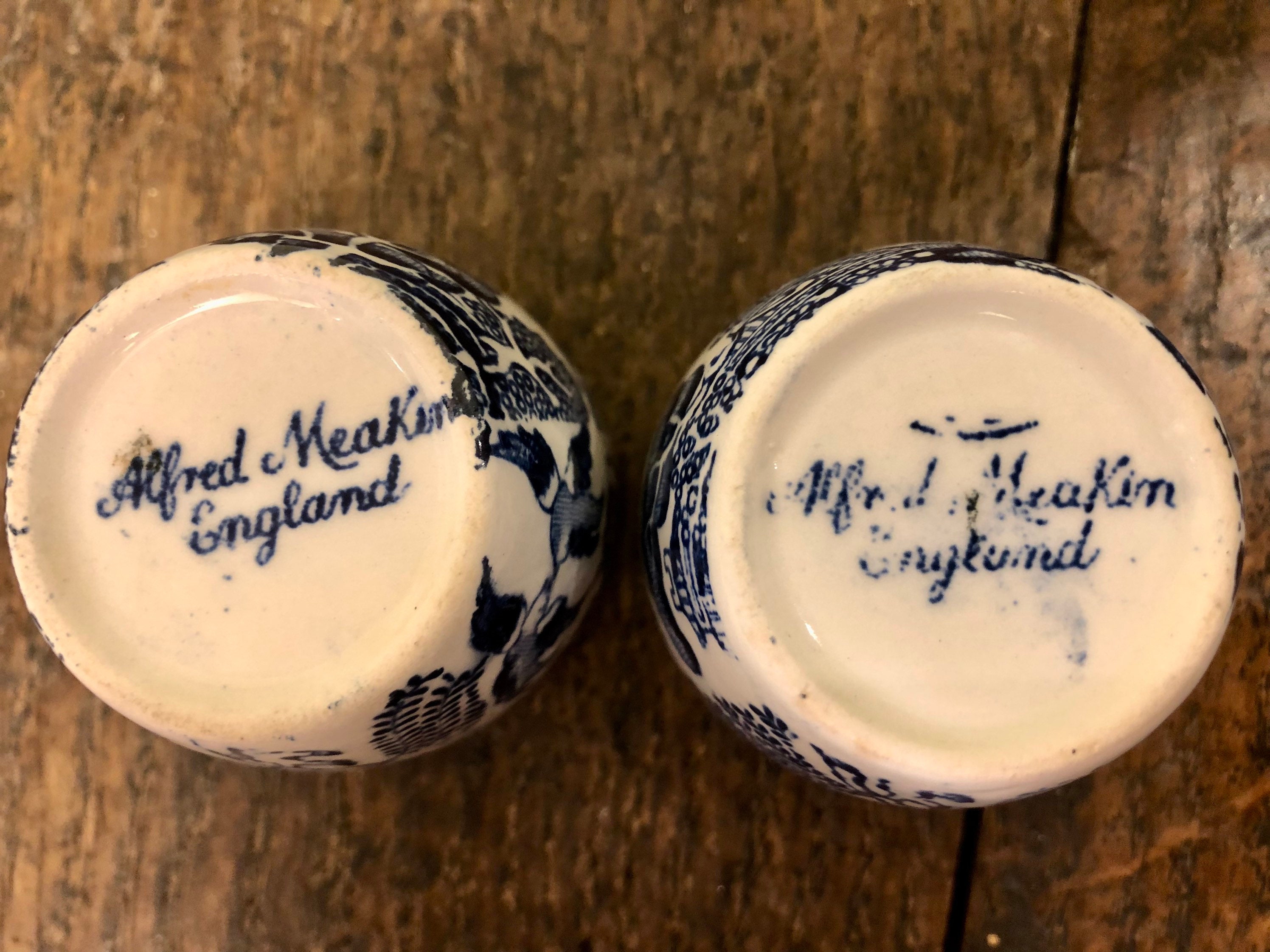 Rare Alfred Meakin Willow Pattern Egg Cups - Etsy UK