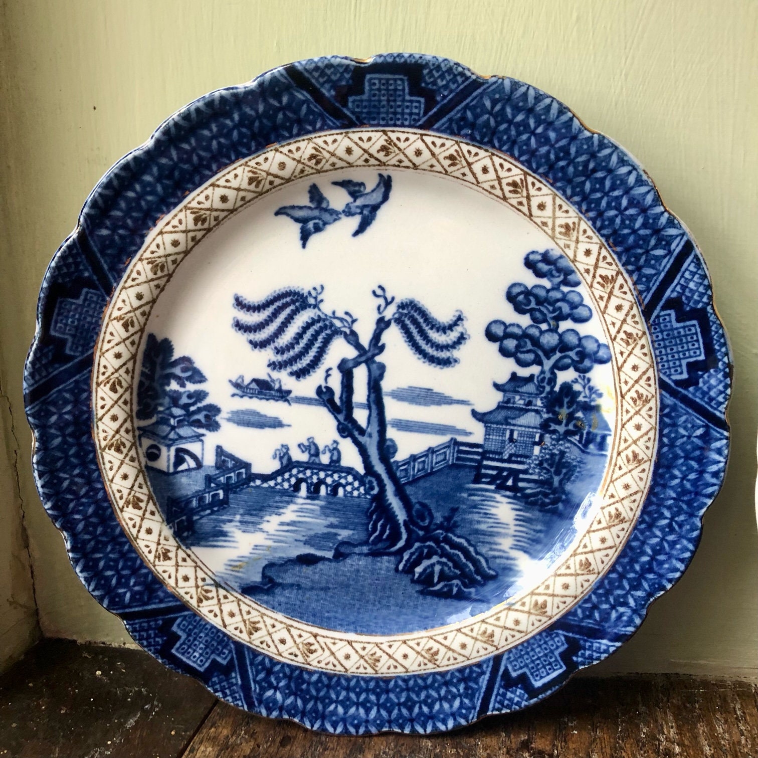Booths real Old Willow Side Plates 9072 - Etsy