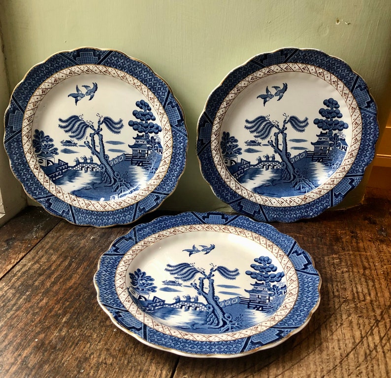 Booths real Old Willow Vintage Plates A8025 - Etsy Australia