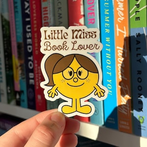 Little Miss Book Lover Sticker, Little Miss Reader Sticker, Bookish ...