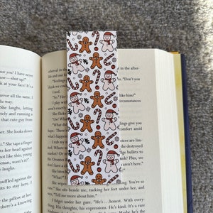 Gingerbread, Snowman and Candycane Bookmark, Holiday Bookmarks, Bookish ...